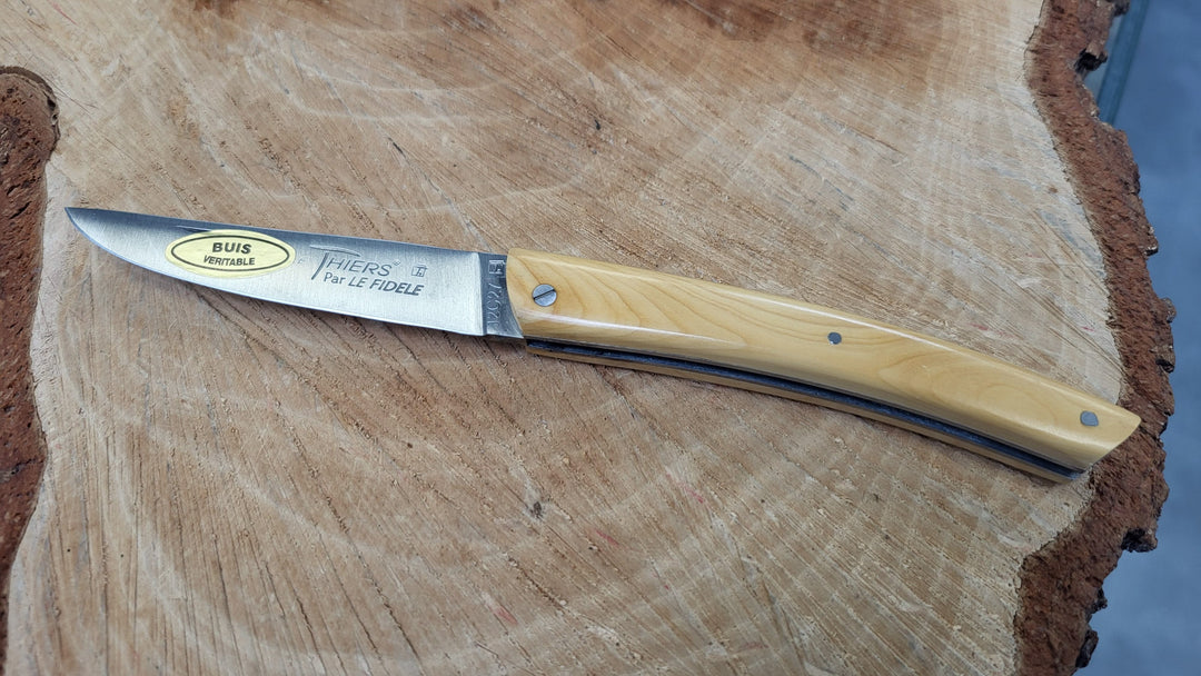 Le thiers par Le Fidèle - Couteau pliant - manche buis - lame 12cm ...